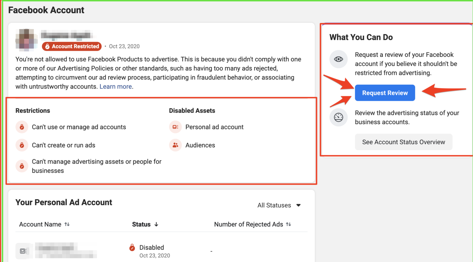 Facebook Ad Account Disabled - What To Do Next